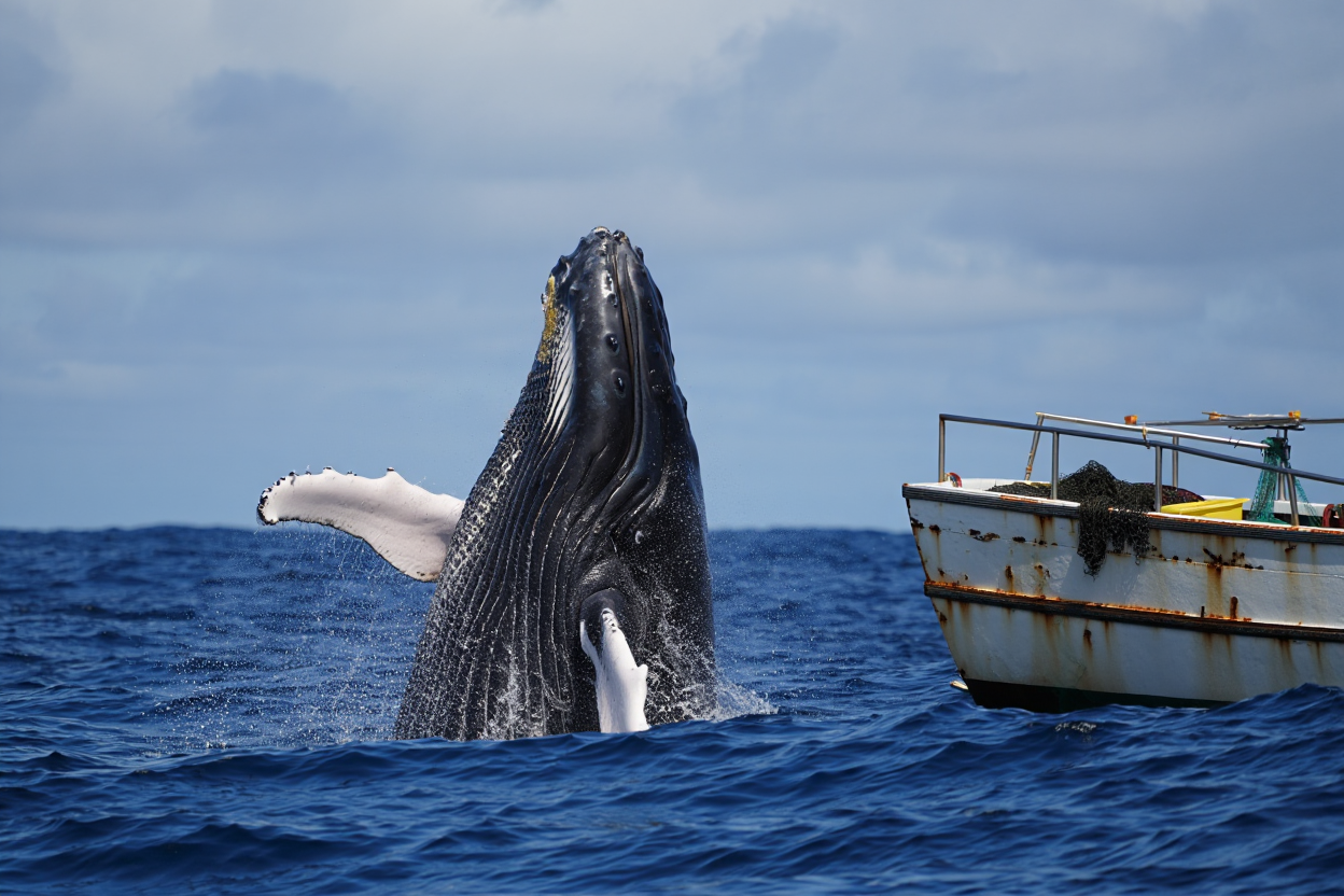 Scène spectaculaire au Mexique : une baleine géante supplie le ...